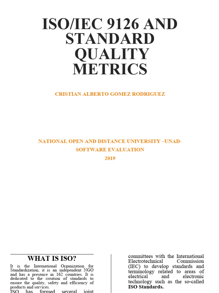 ISO 9126 Standard | PDF | Reliability Engineering | Software Quality