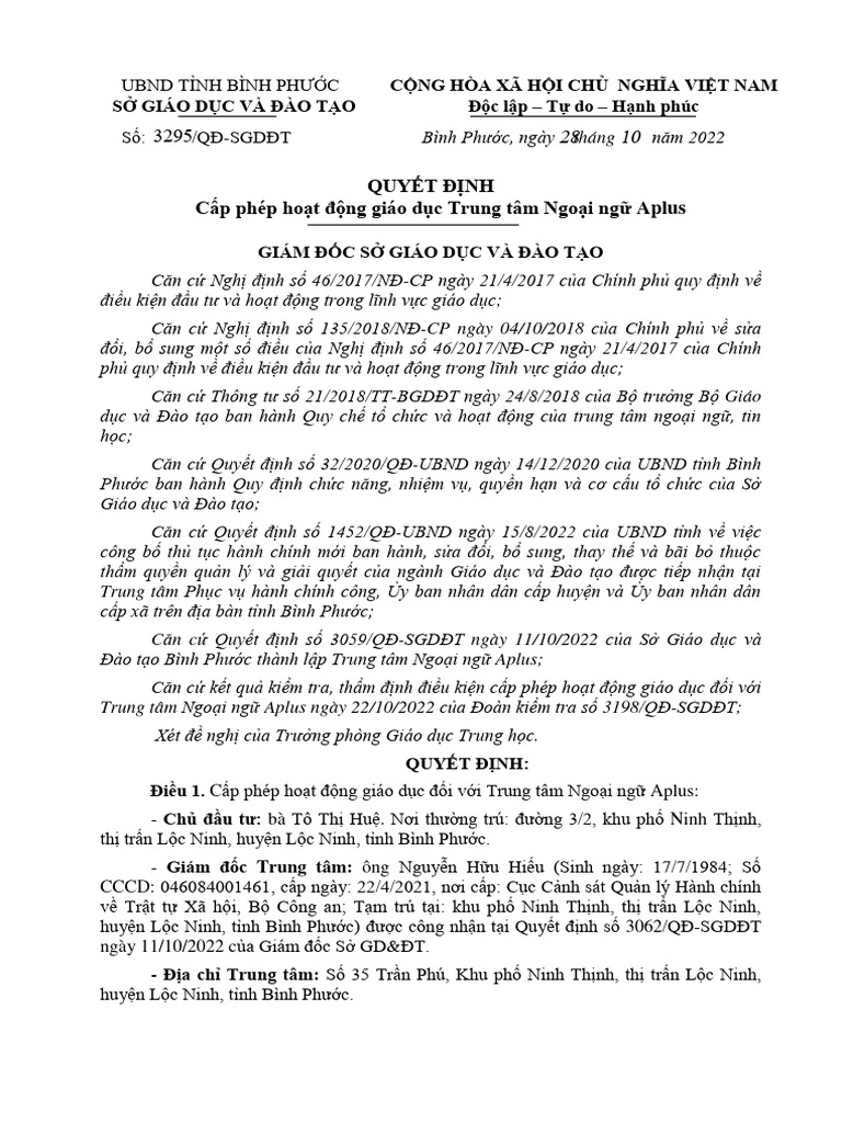 APLUS-Centre Certificate | PDF