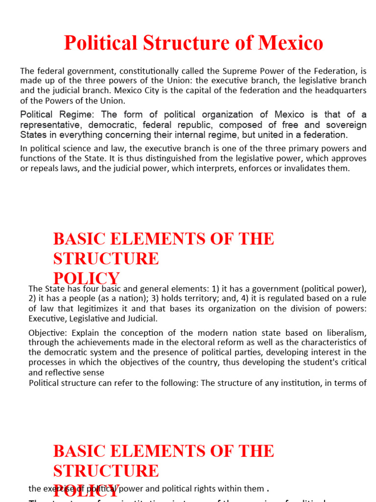 Mexico's Government Structure Explained | PDF | Separation Of Powers ...