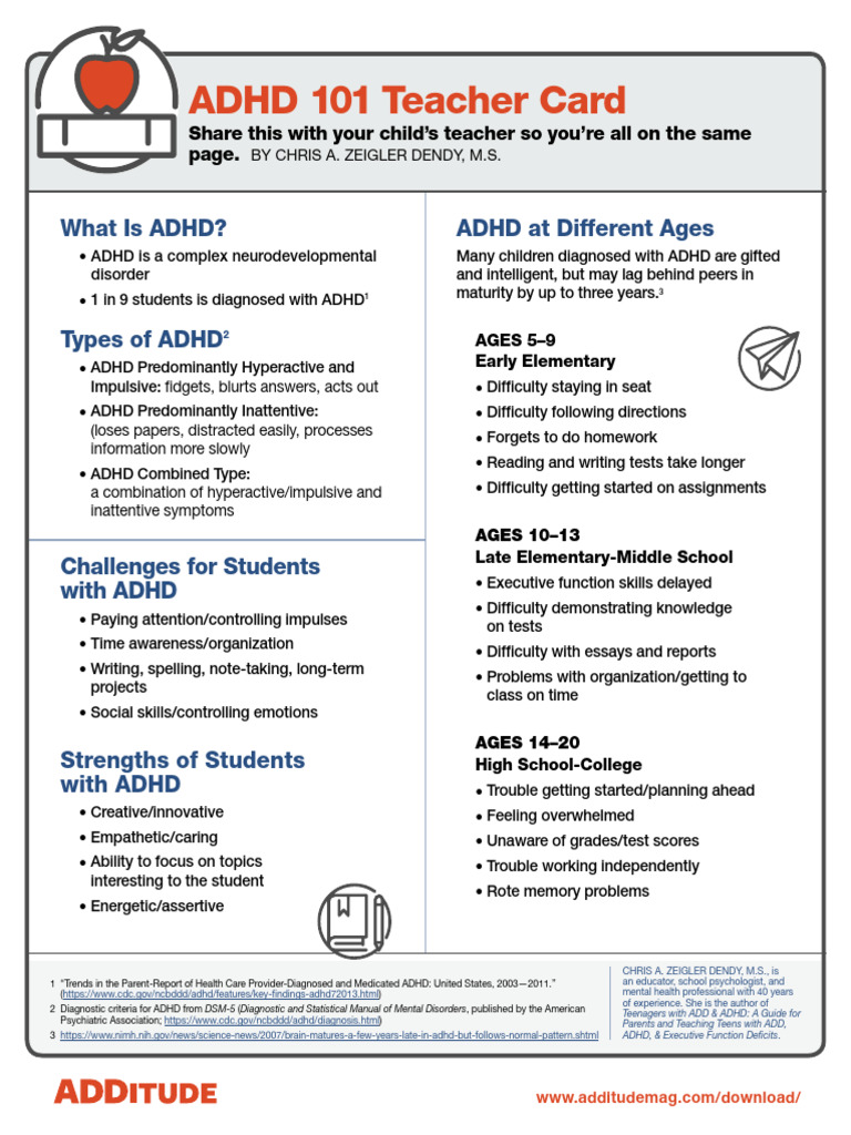 Adhd Teaching Tool | PDF | Attention Deficit Hyperactivity Disorder ...