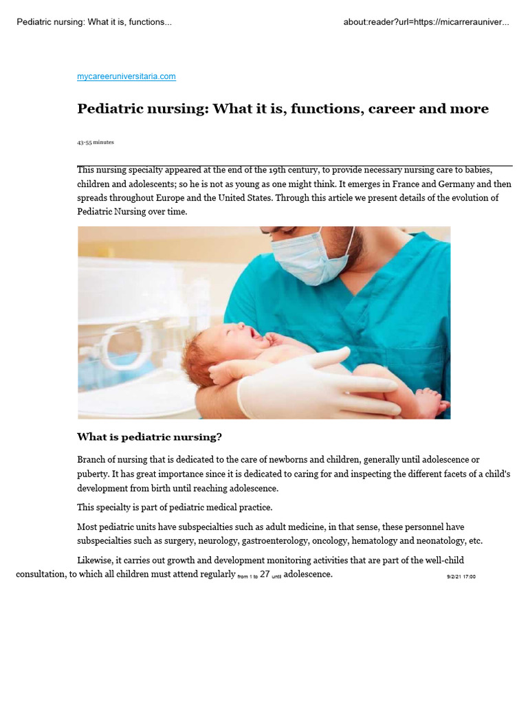 Pediatric Nursing Notes | PDF | Nursing | Pediatrics