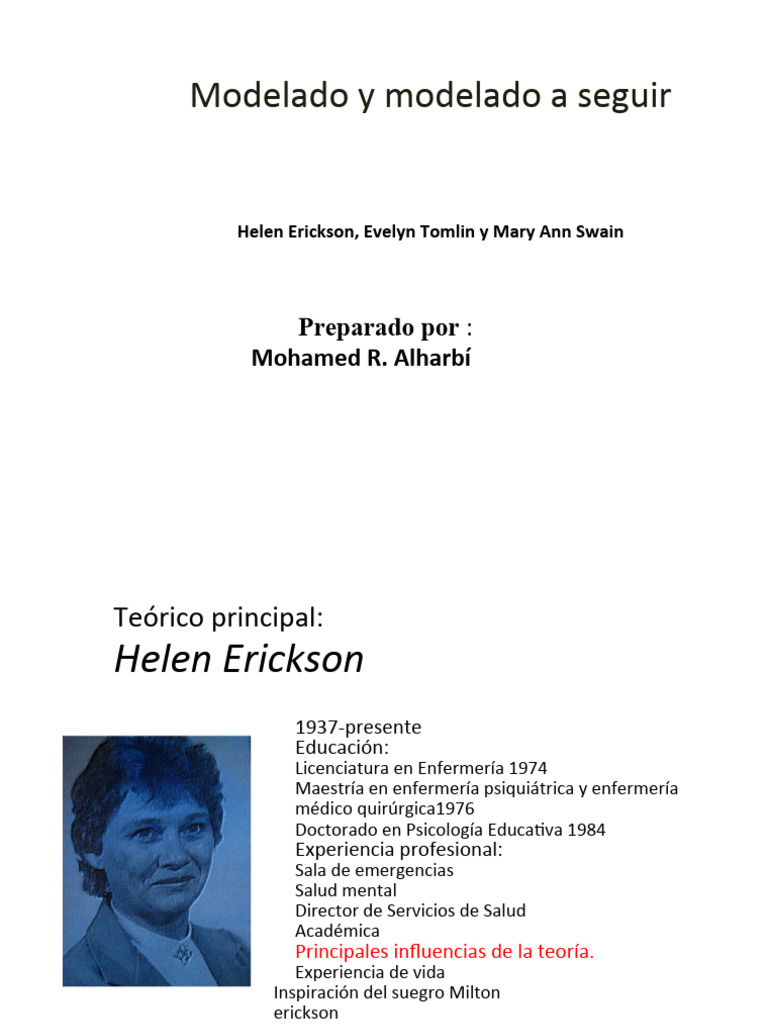Teoría Del Modelado y Del Modelaje A Seguir Helen - Erickson | PDF ...