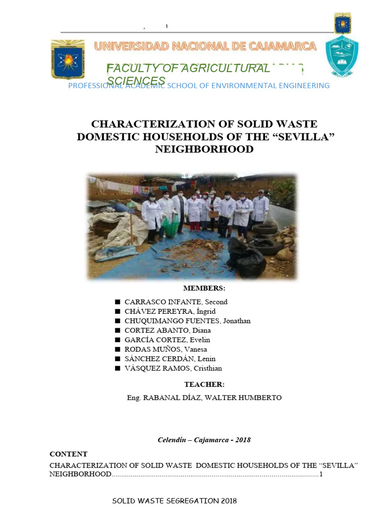 Solid Waste Segregation Report | PDF | Waste Management | Waste