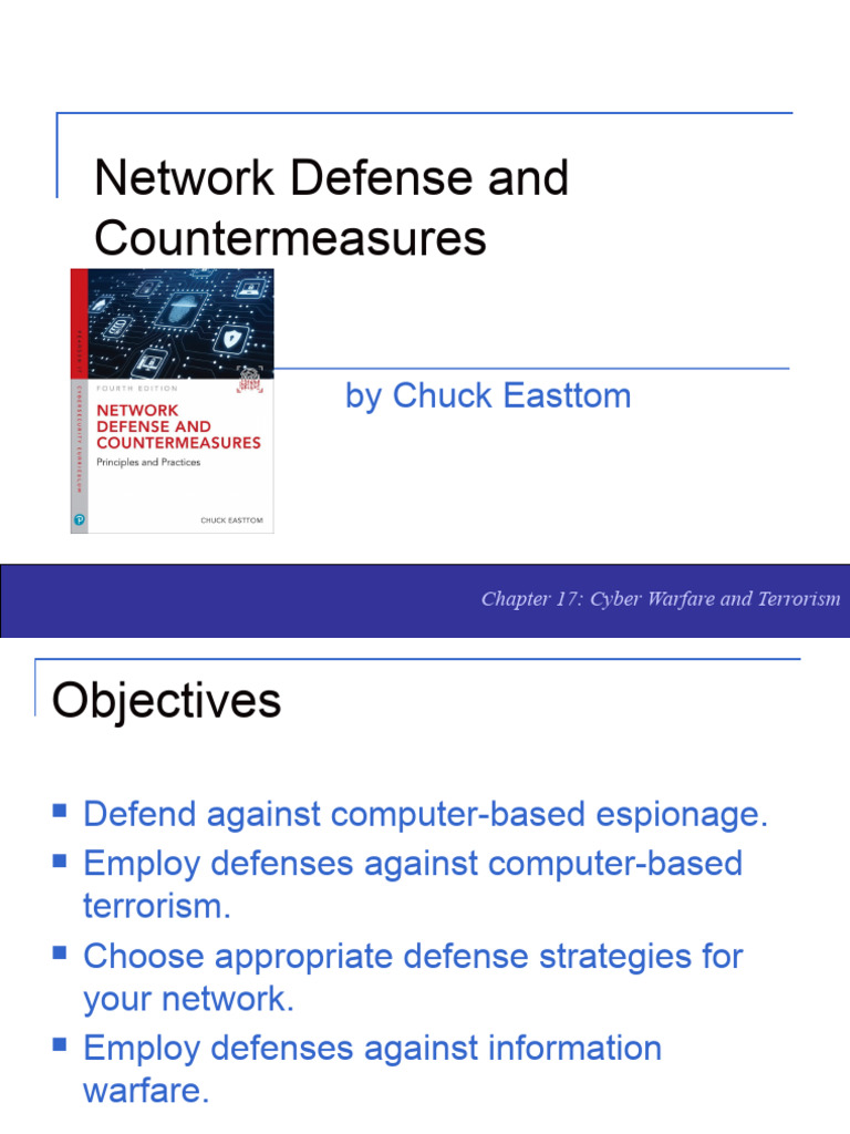 Network Defense And Countermeasures Pdf Security Cyberwarfare