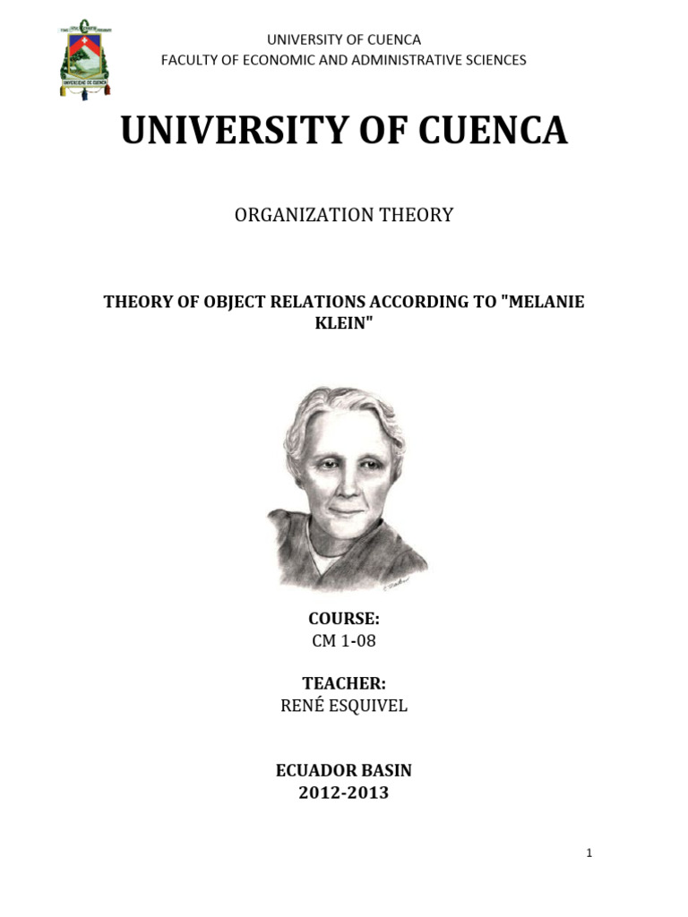 Klein's Object Relations Theory Explained | PDF | Attachment Theory ...