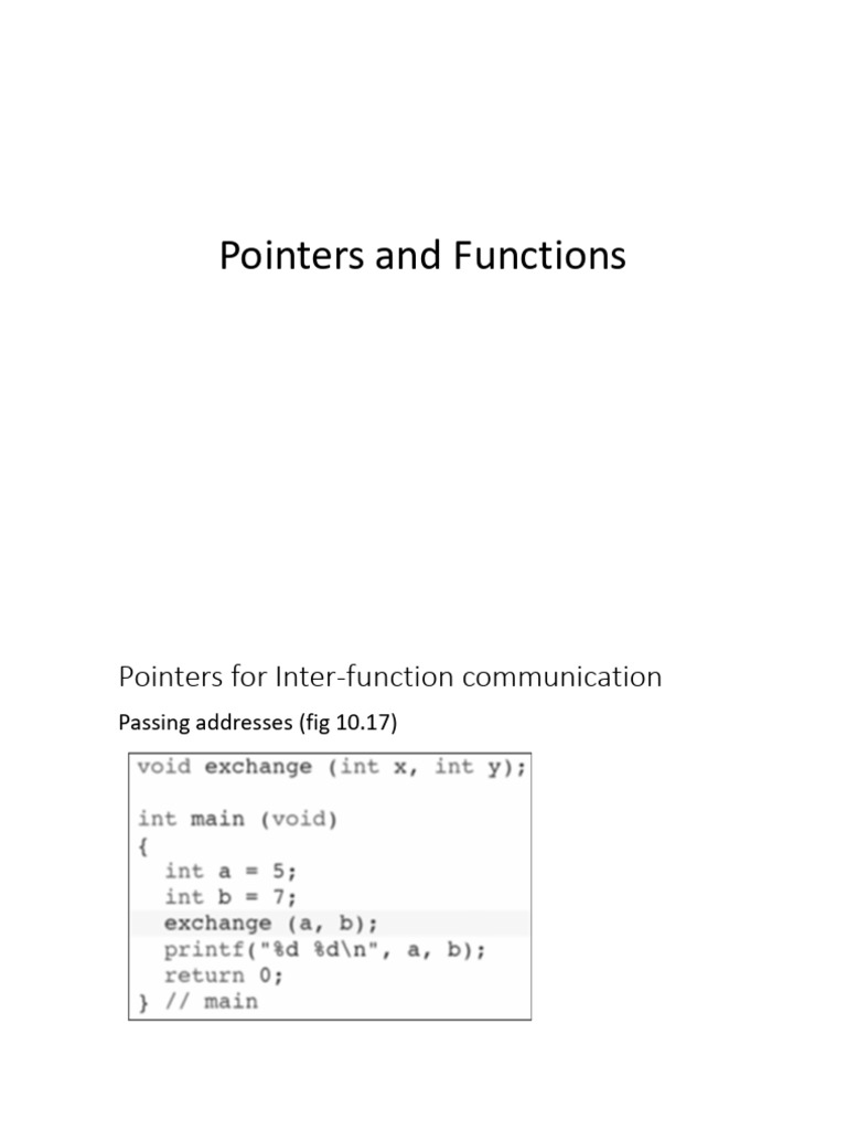 Pointers And Functions Pdf Pointer Computer Programming Computer Science