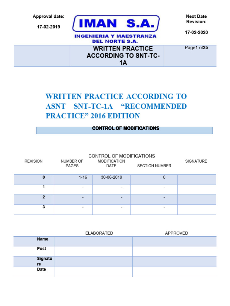 Asnt Written Practice | PDF | Nondestructive Testing | Certification