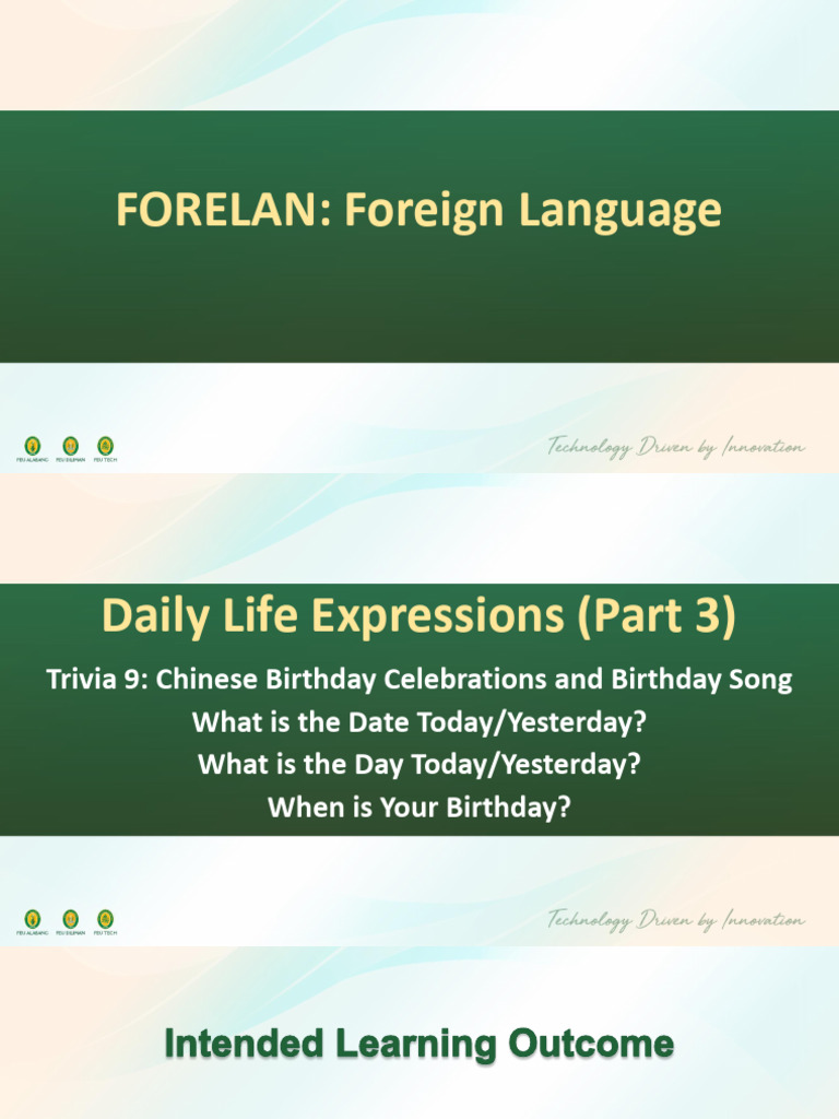 Chinese Birthday & Date Expressions | PDF
