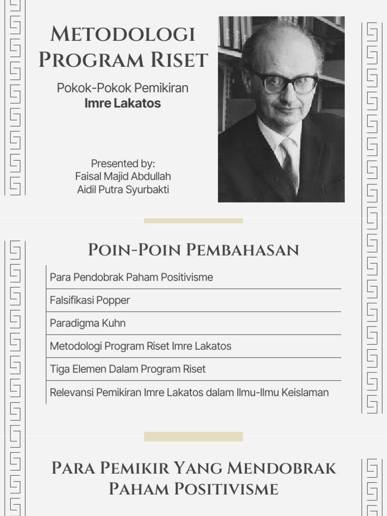 PPT, Metodologi Program Riset Imre Lakatos | PDF | Ilmu Sosial | Filsafat
