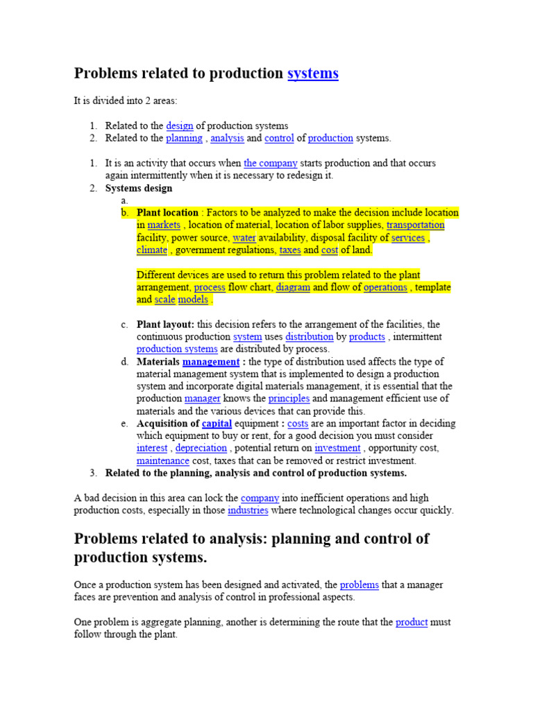 Problems Related To Production Systems | PDF | Inventory | Forecasting