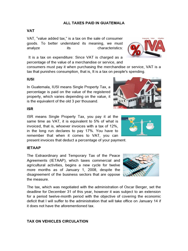 Guatemala Taxes | PDF | Taxes | Value Added Tax