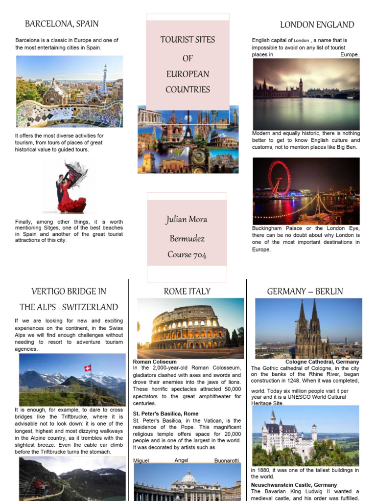 Tourist Sites Brochure | PDF | Tourism | Germany