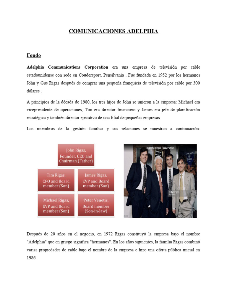 Comunicaciones Adelfia | PDF | Sarbanes-Oxley | Economias