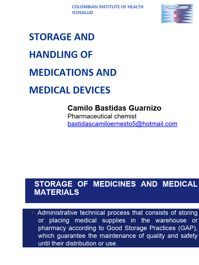 Medication Storage - PPT AND | PDF | Packaging And Labeling | Medical ...