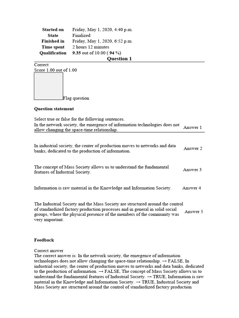Exam 1 | PDF | Information | Logic
