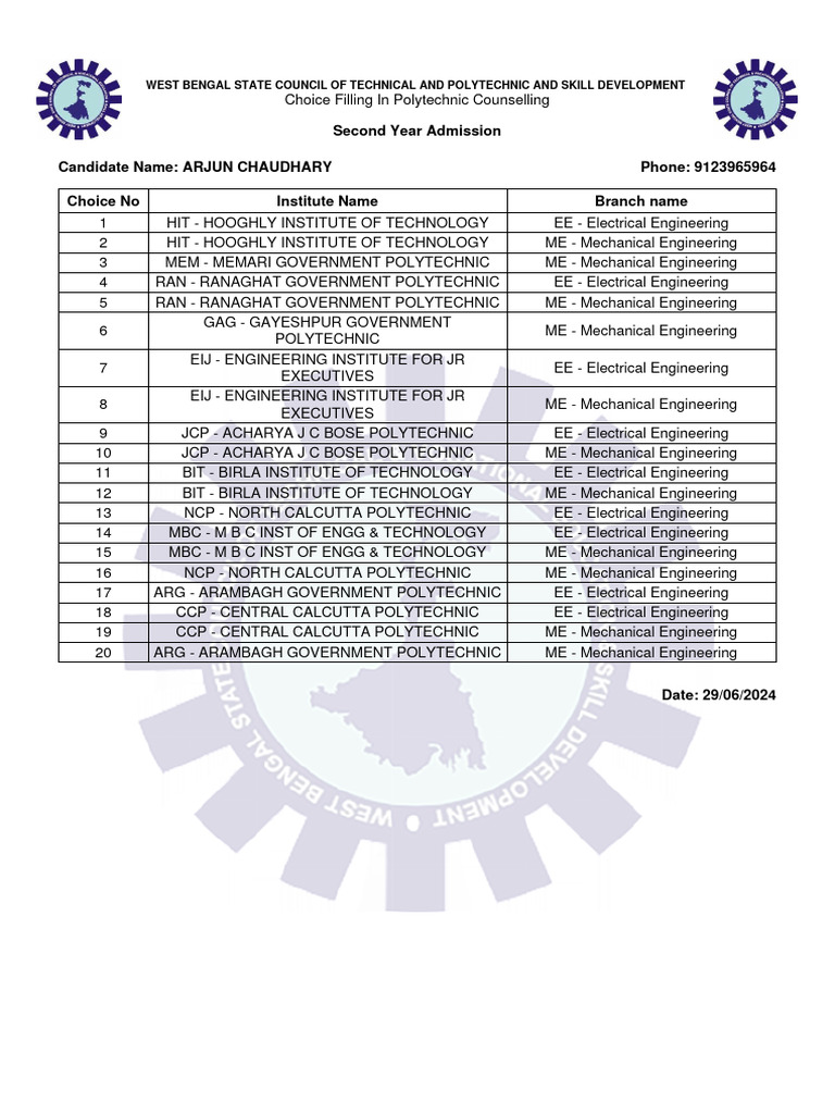 Choice | PDF | Engineering | Physical Sciences