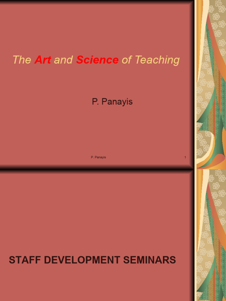The Art and Science of Teaching | PDF | Nonverbal Communication | Teachers