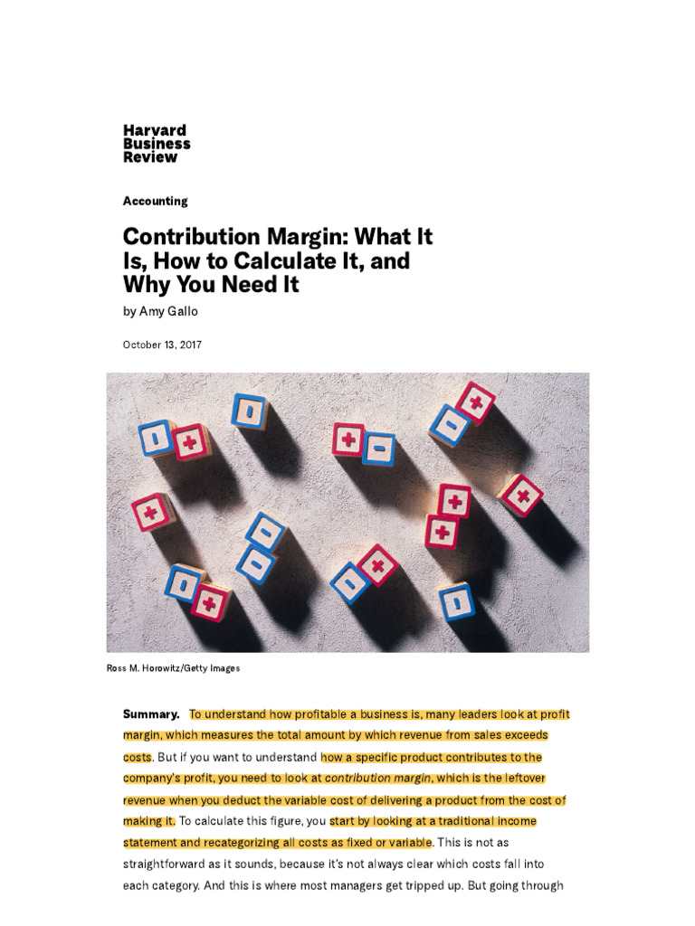 Contribution Margin - What It Is, How To Calculate It, and Why You Need ...