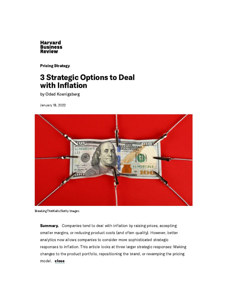 Inflation Strategies for Managers | PDF | Inflation | Prices