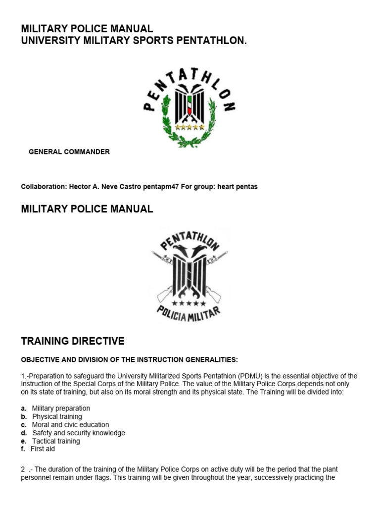 PDMU Military Police Manual | PDF | Military Police | Police