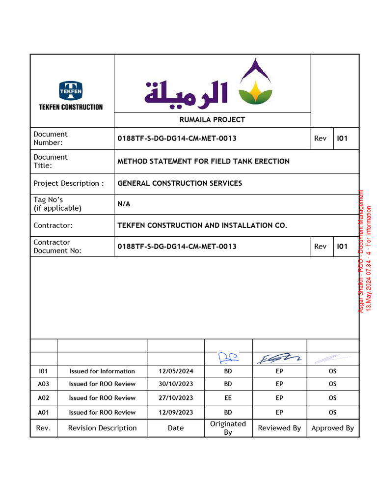 Document Number: Rev I01 Document Title: Project Description: Tag No's ...