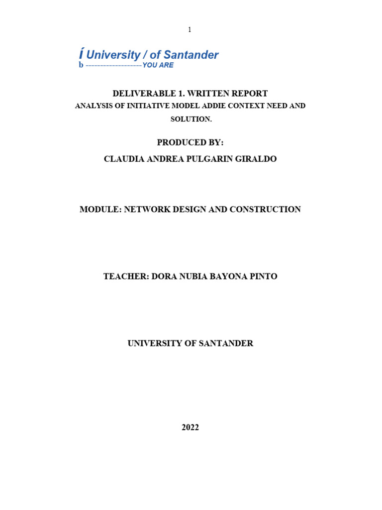 Deliverable #1 Network Design | PDF | Educational Technology | Instructional Design