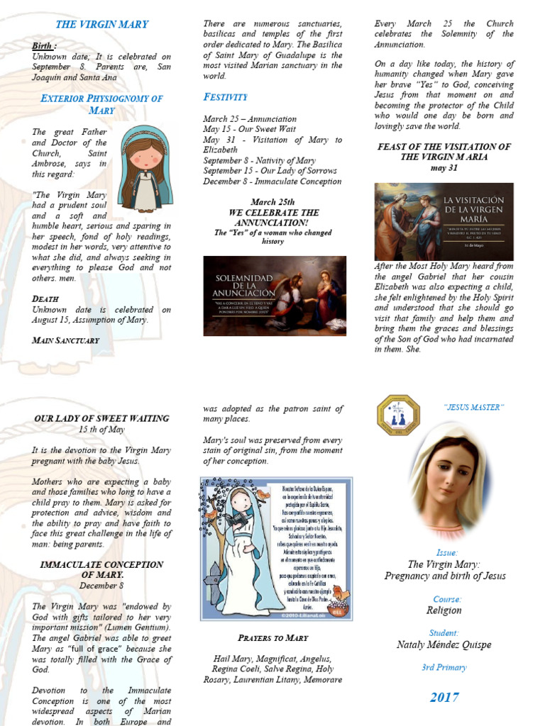 Virgin Mary Triptych | PDF | Mary, Mother Of Jesus | Catholic Church