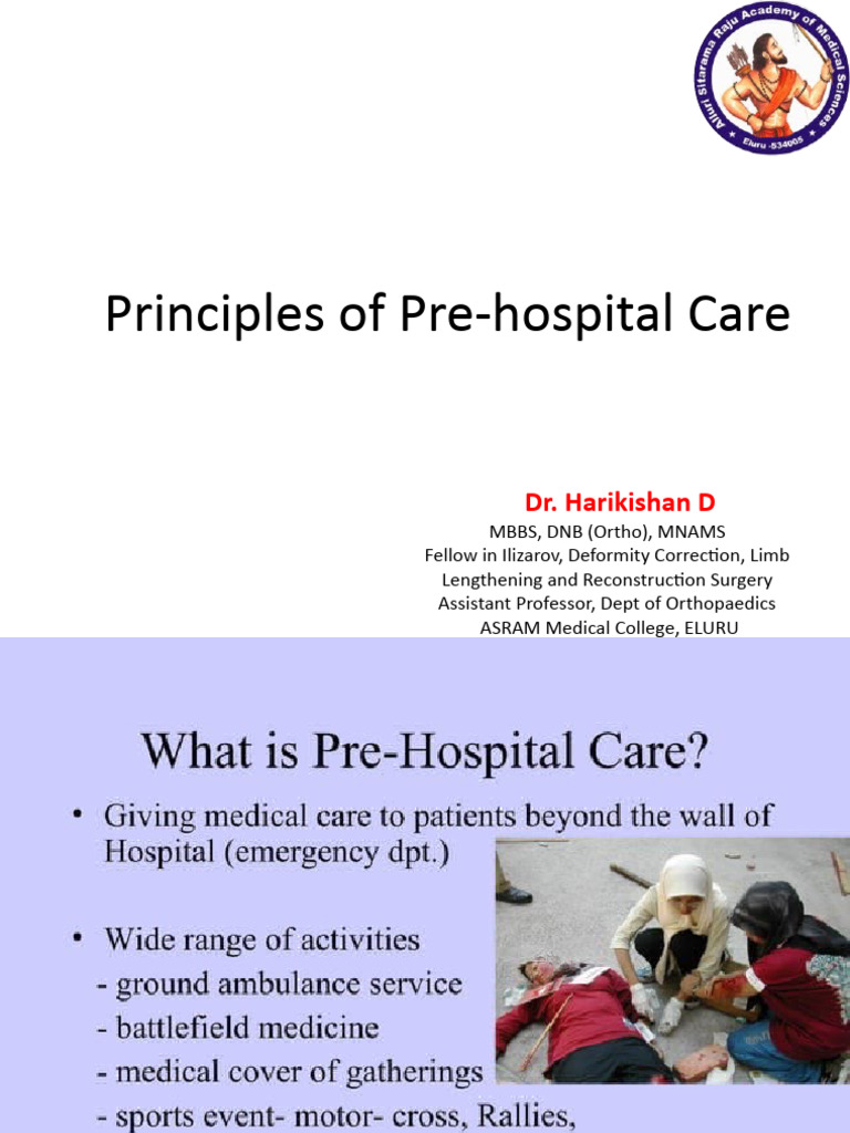 Principles of Pre Hospital Care | PDF