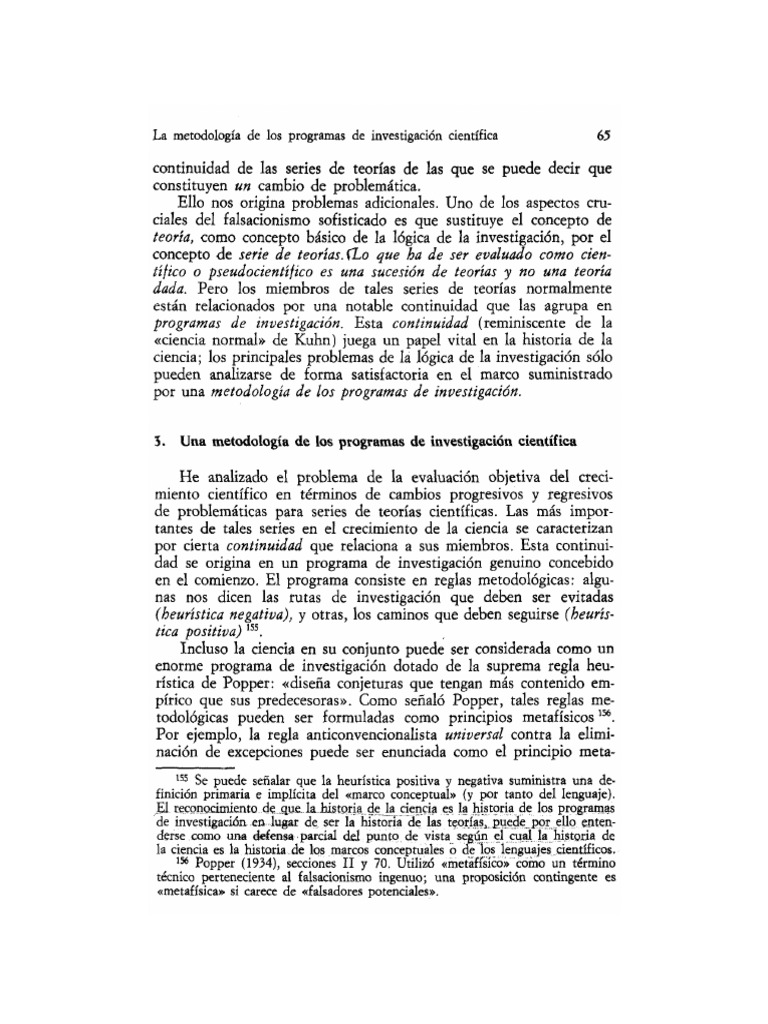 Metodología de Programas Científicos | PDF | Método científico | Teoría