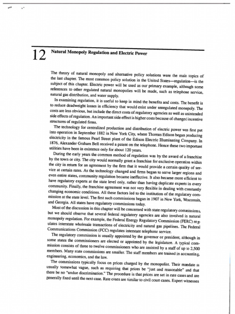 Viscusi_Cap_12_Regulacion_de_Monopolio_Natural | PDF