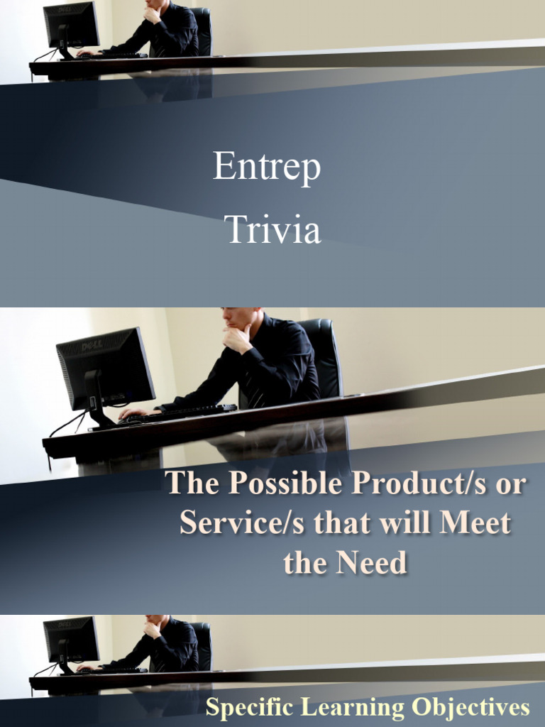 Entrep Q3-Week 2-Lesson 3-The Possible Products or Services That Will ...
