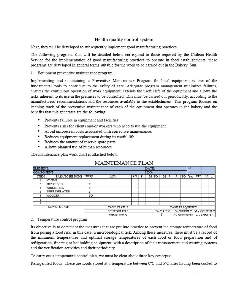 BPM Healthcare Quality Control System | Download Free PDF | Hygiene | Dough