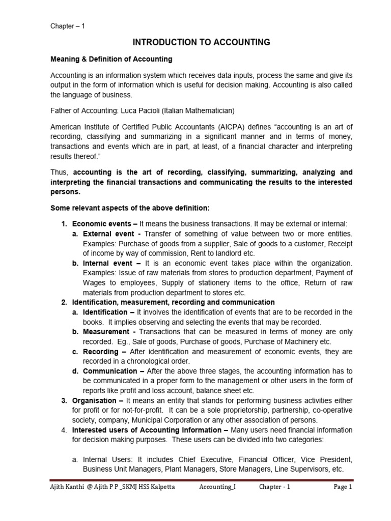 Chapter 1 Introduction To Accounting - 1.5 | PDF | Expense | Revenue