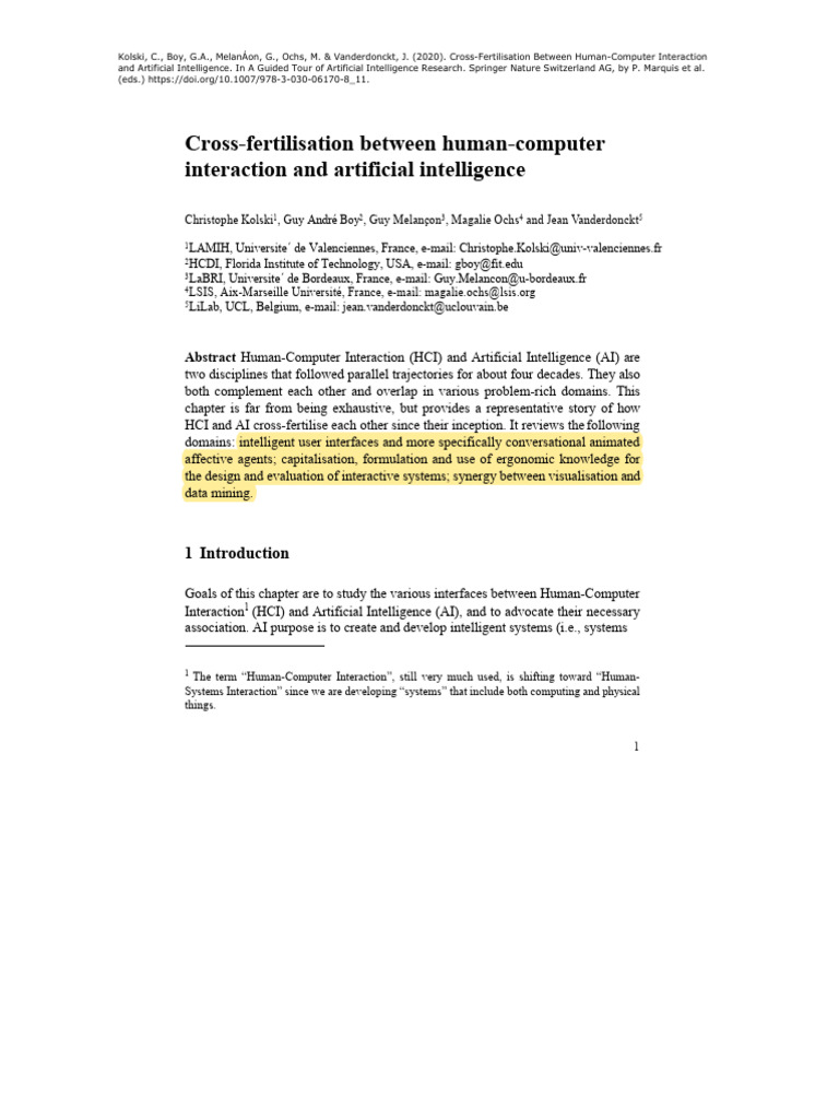 HCI&AI GAB VF | PDF | Human–Computer Interaction | Usability
