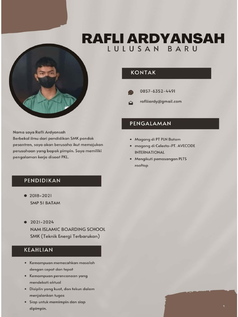 CV Rafli | PDF