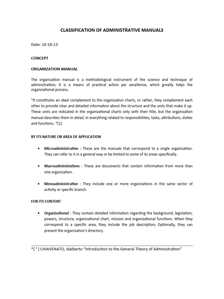 Classification of Manuals | PDF | Policy | Information