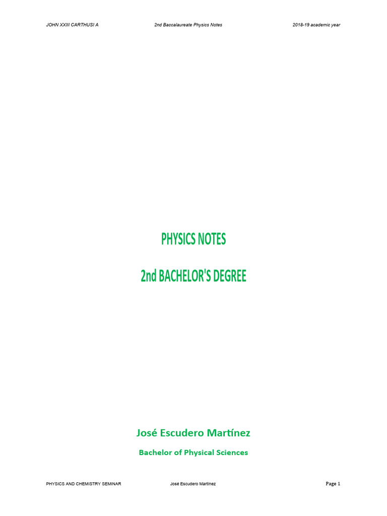 Physics Notes | PDF | Euclidean Vector | Cartesian Coordinate System