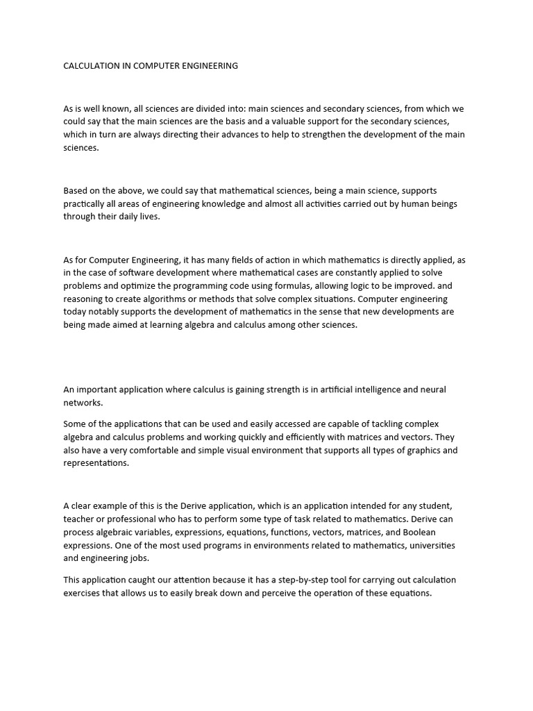 Differential Calculus in Computer Engineering | Download Free PDF ...