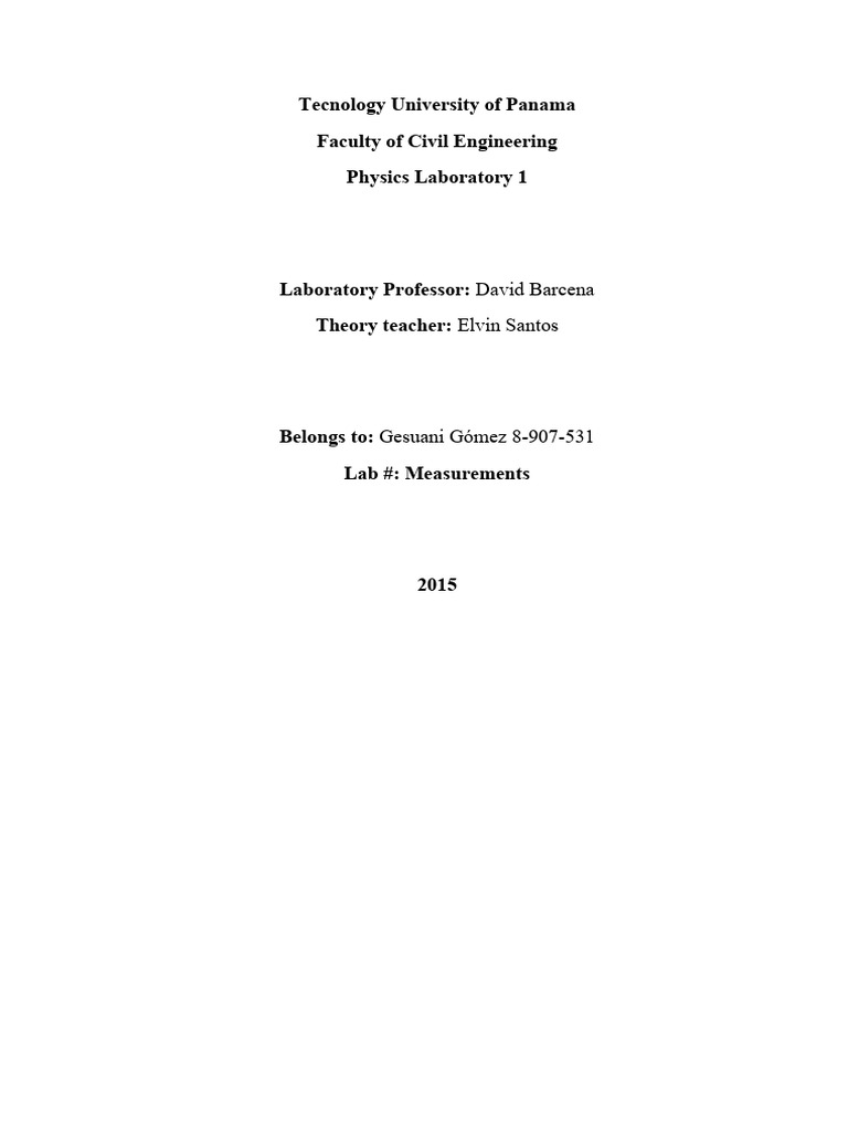 UTP Physics Laboratory 1 | Download Free PDF | Measurement | Significant Figures