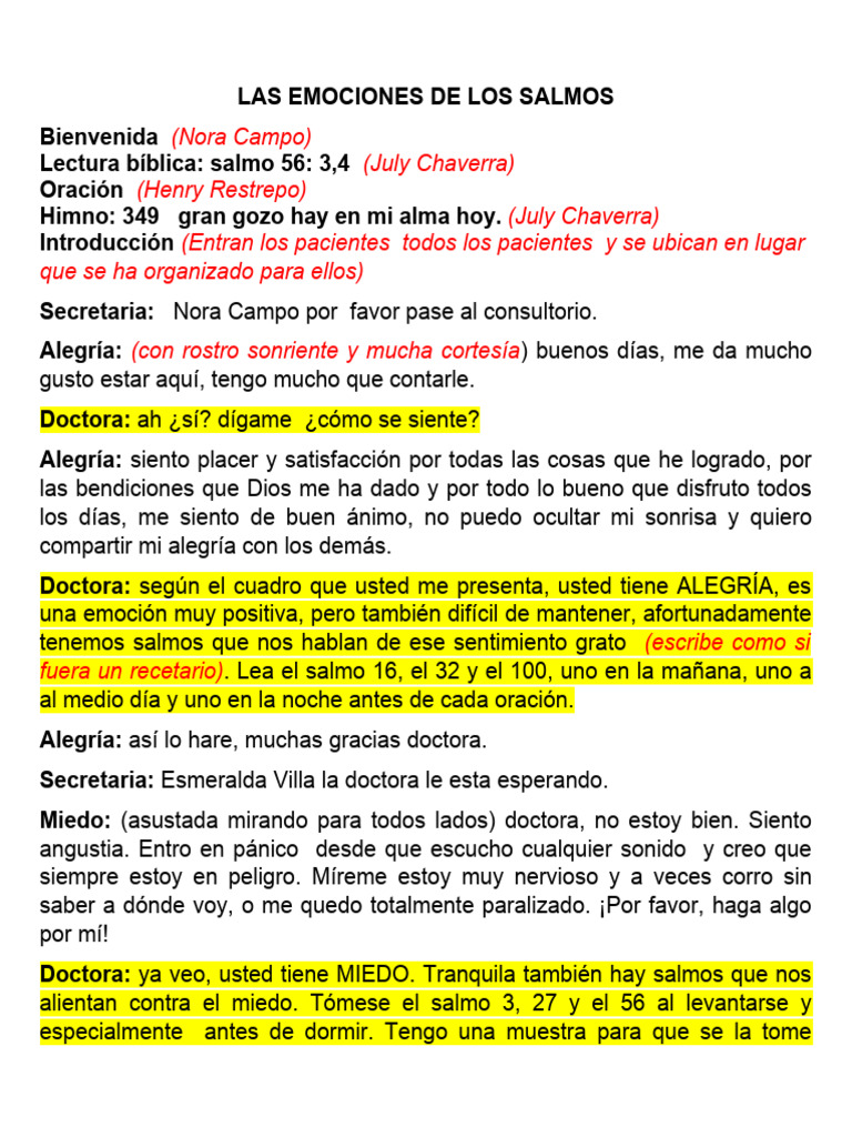 Las Emociones de Los Salmos | PDF | Salmos | Oración