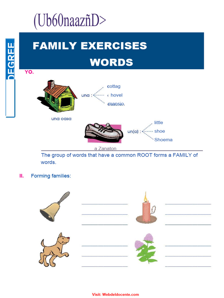 Word Family Exercises For Third Grade of Primary PDF | PDF