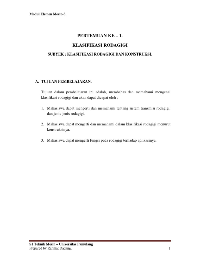 Pert.1-Klasifikasi Rodagigi | PDF