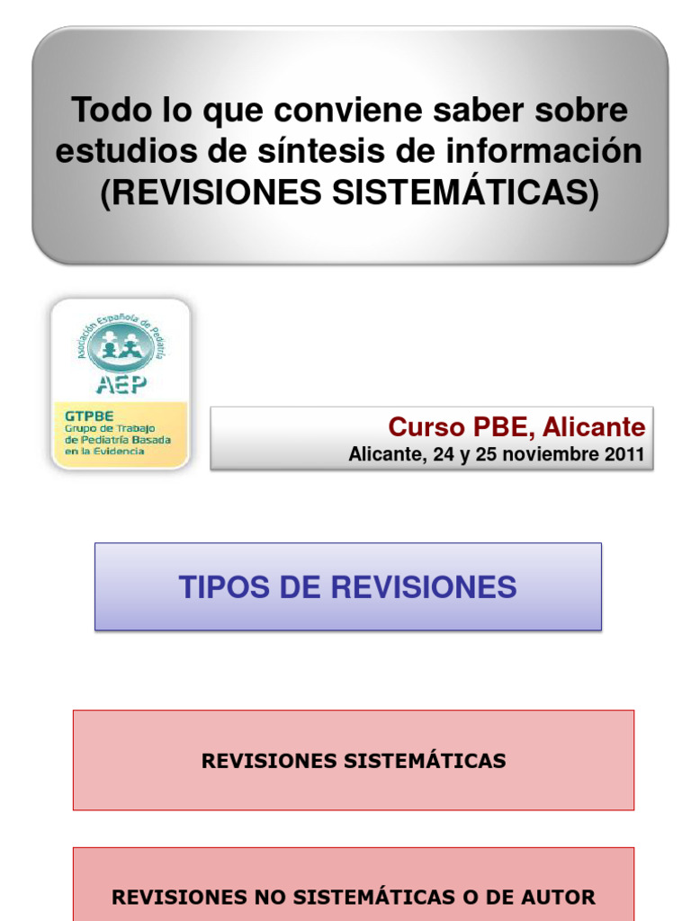 Revisión Sistemática | PDF | Metaanálisis | Revisión sistemática