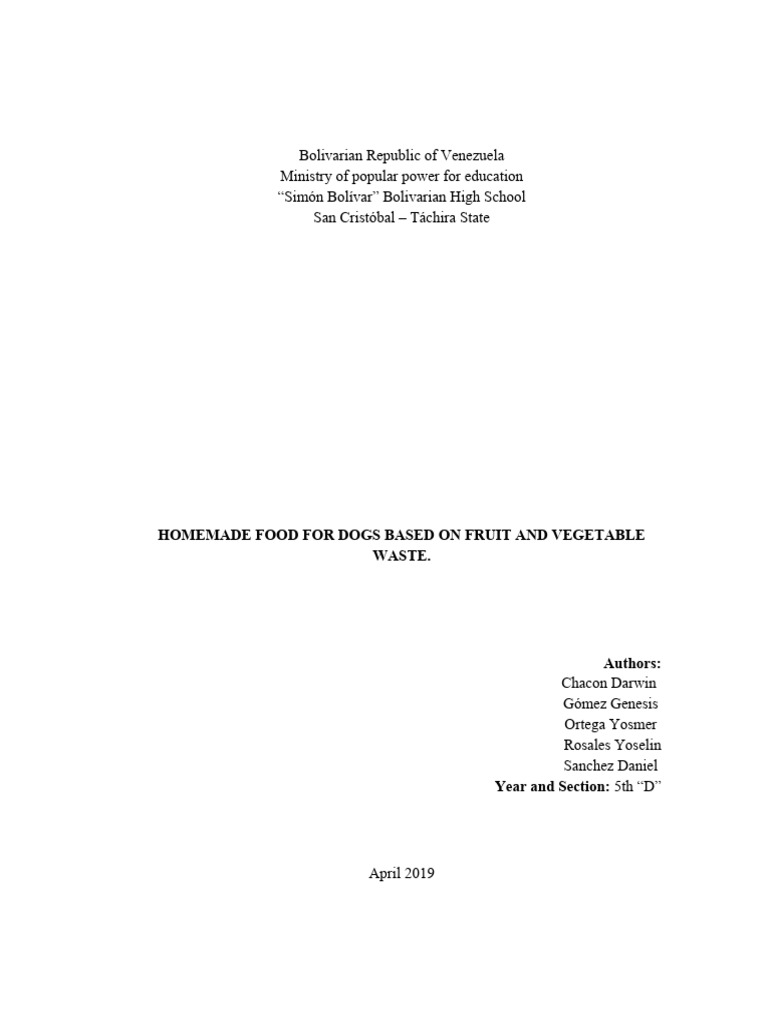 Dog Food (Project) | PDF | Digestion | Foods