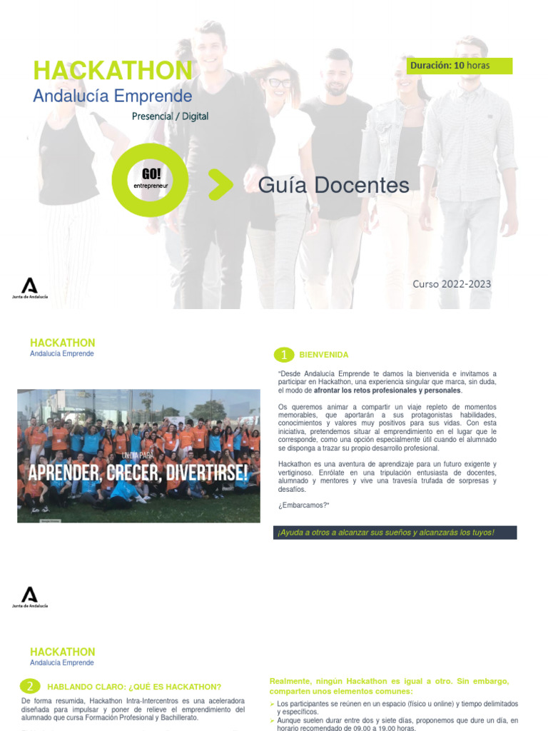 Guia Hackathon 2022 23 | PDF | Iniciativa empresarial | Creatividad