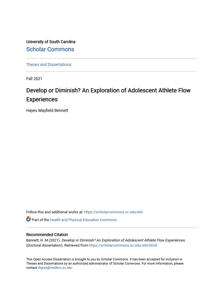 3 - Develop or Diminish - An Exploration of Adolescent Athlete Flow Ex ...