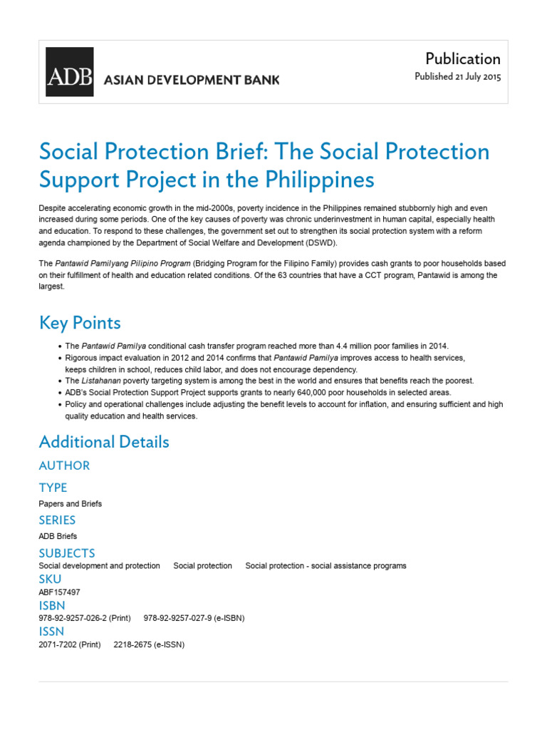 Social Protection Brief - The Social Protection Support Project in The ...