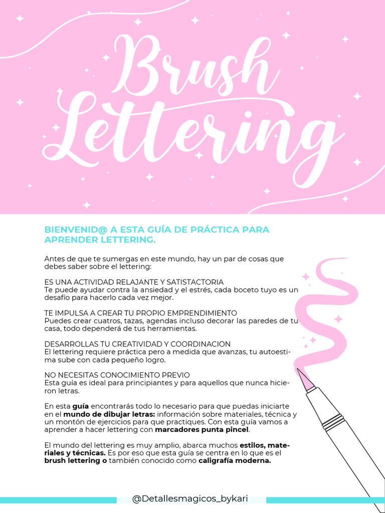 Guia Brush - Lettering | PDF | Lápiz