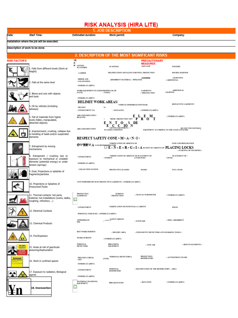 HIRA Lite Risk Assessment for Electrical Work | PDF | Personal ...