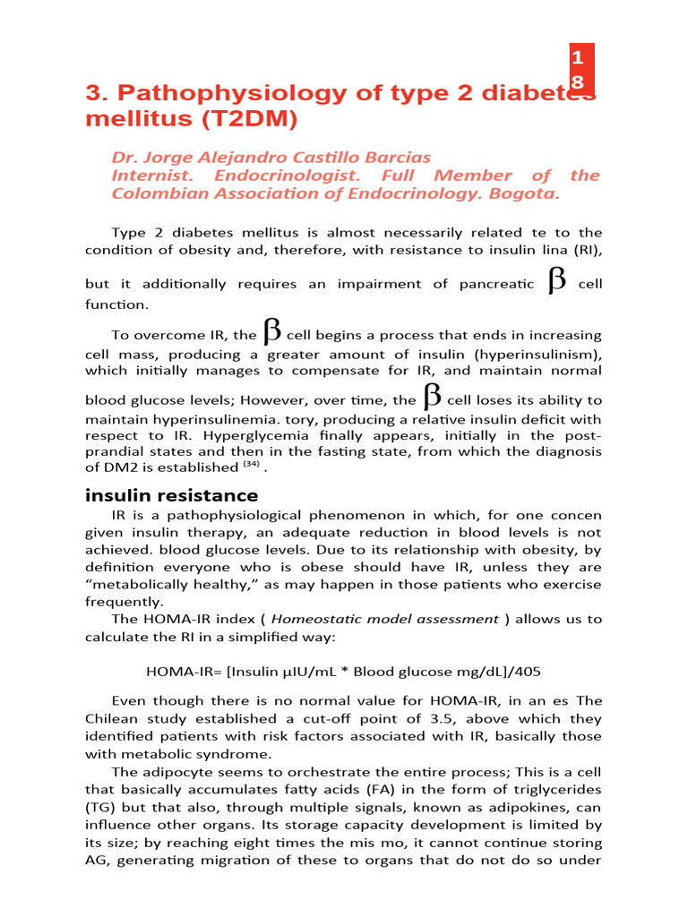 Pathophysiology of Diabetes Mellitus Type 2 J Castillo | PDF | Insulin ...